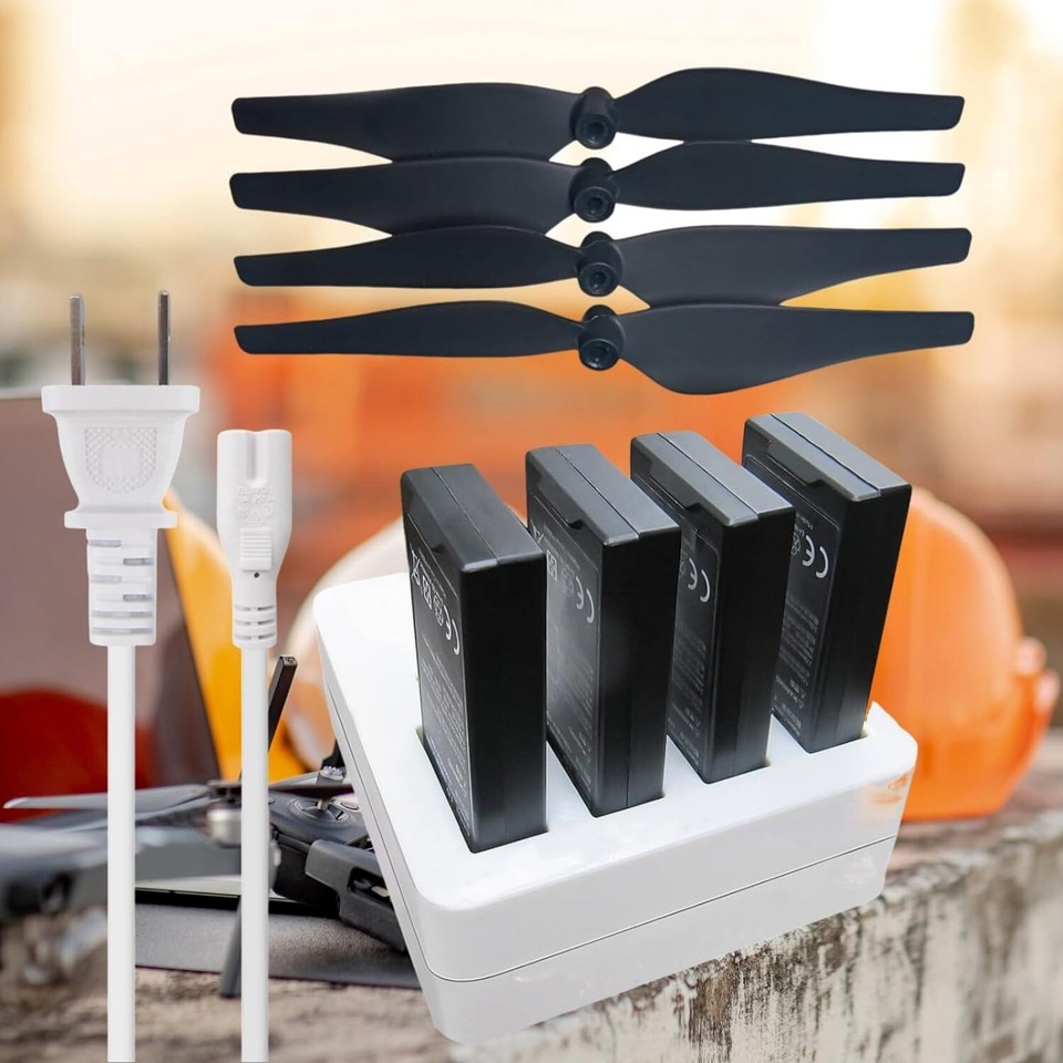 4PCS Tello Battery & AC Charger & Propeller for DJI Tello RC Quadcopter ...