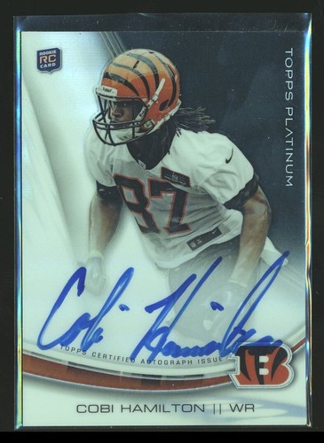 201 PLATINUM ROOKIE AUTO COBI HAMILTON BENGALS | eBay