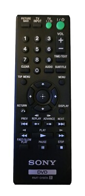 Sony RMT-D187A Remote Control DVD CD Player DVP-SR500H DVP-NS710H ...