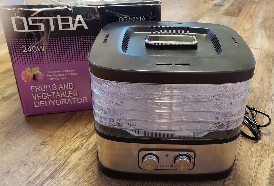 NEW Ostba 5-Tray Fruit & Vegetable Food Dehydrator 240W Model GJ-261A ...