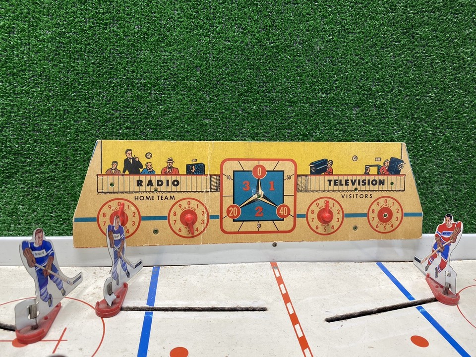 Vintage Antique Munro NHL ALL STAR Table Top Rod Hockey Game Tin Litho ...