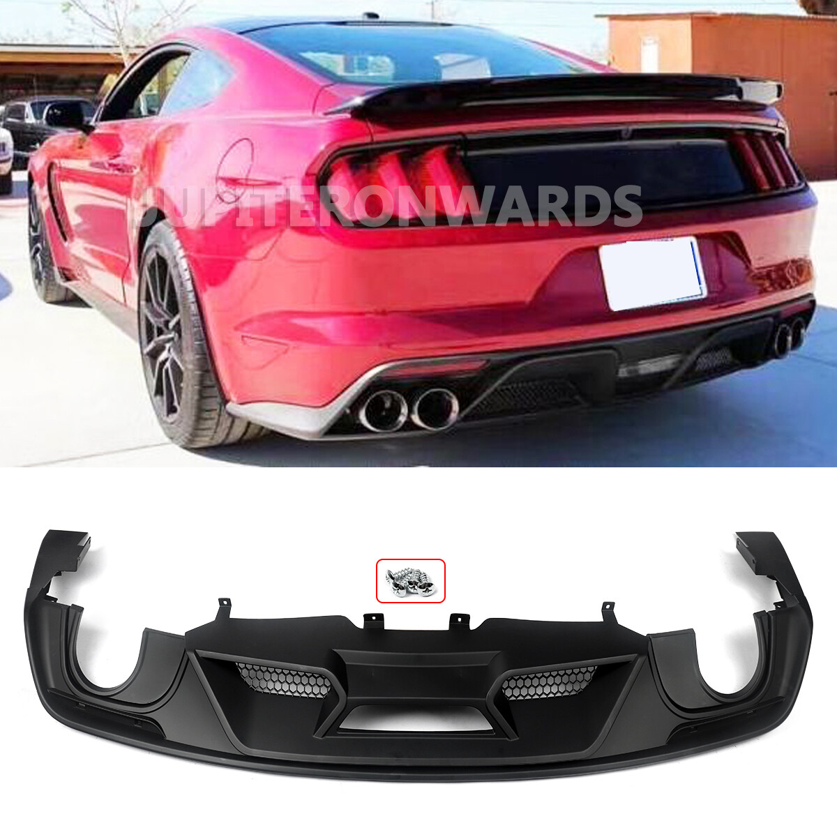 For 2015-2017 Ford Mustang GT350 GT500 Style Dual/Quad Exhaust Rear ...