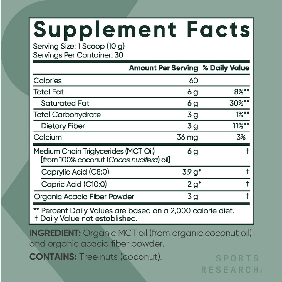 Unflavored Organic MCT Oil Powder Keto & Vegan MCTs C8 C10 Non-GMO ...