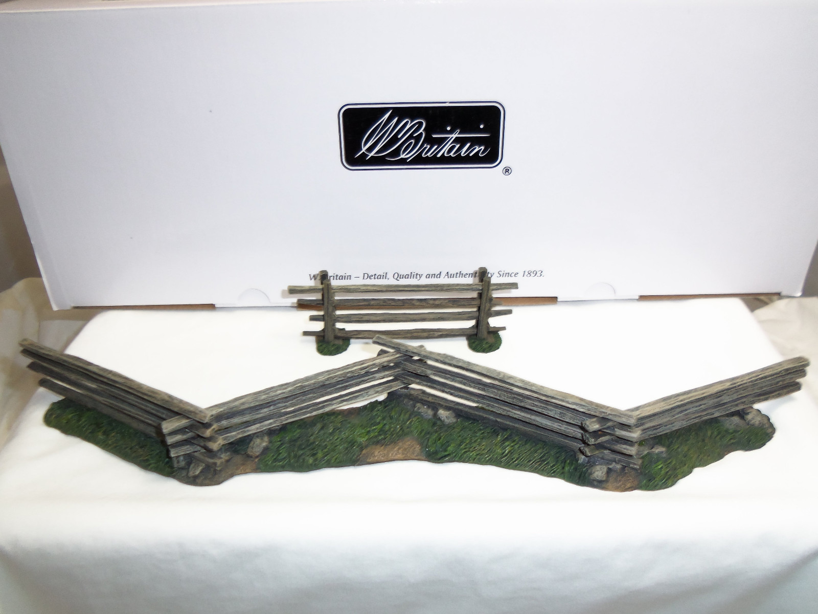 BRITAINS 51021 18TH 19TH CENTURY WOODEN SNAKE RAIL FENCE WITH POST ...