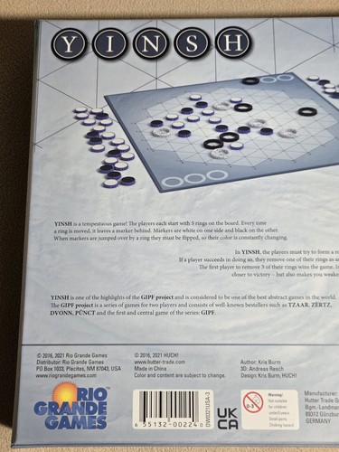 YINSH Board Game NiS. GIPF Project, Abstract. 2 Players, 30-60 Mins ...