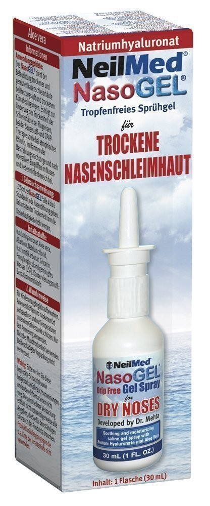 NeilMed Nasogel for Dry Noses Drip-Free Moisturizing Gel Spray 1 Fl Oz ...
