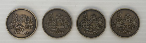 Five Nights at Freddy's Arcade 4 Token Set 2016 FNAF Rare Barns n Noble ...