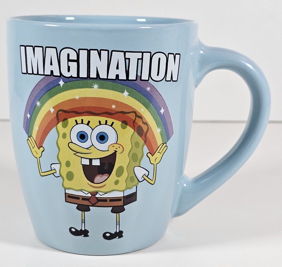 SpongeBob SquarePants Imagination Large 25 oz Mug Cup 2022 - Silver ...