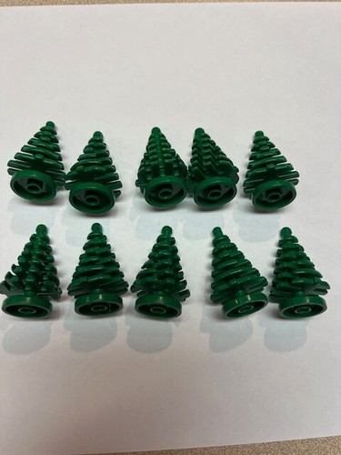 LEGO Smal PINE Trees Lot of 10 2x2x4 Part 2435 Green | eBay