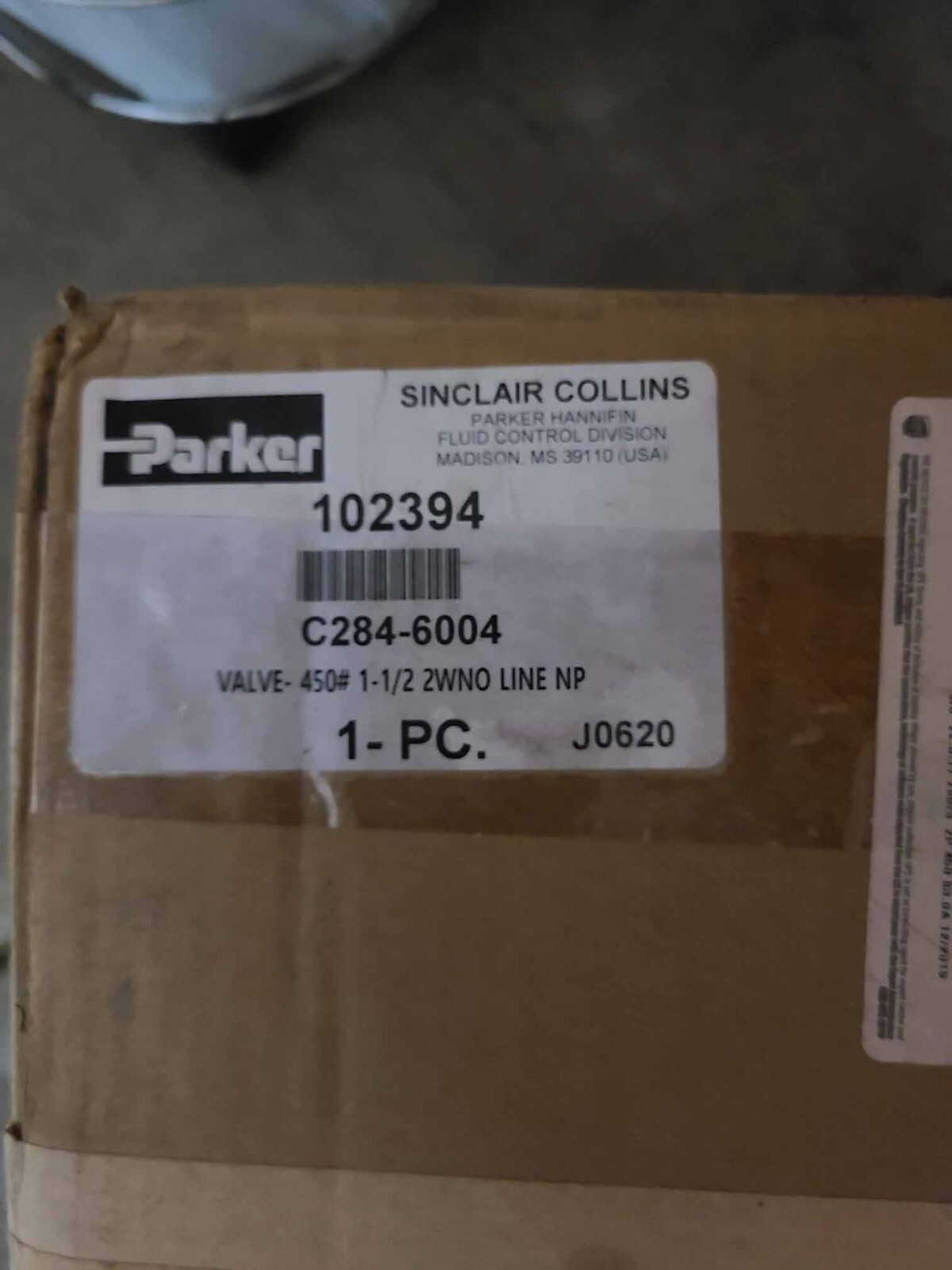 Sinclair Collins C284-6004. Parker 102394 | eBay