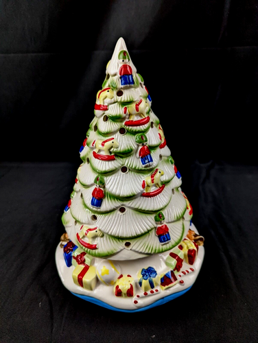 Ceramic Musical Christmas Tree Music Box, Plays: Santa Claus Is Coming ...
