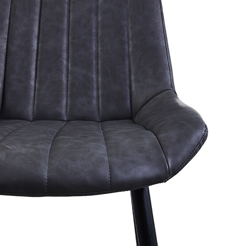2 Pcs Faux Leather PU Padded Dining Chairs Kitchen Dining Room Chair ...