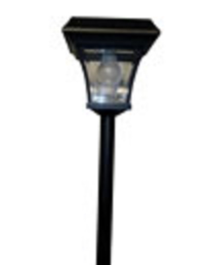 77FT Solar Lamp Post Light w/ 4 White LEDs Street Vintage Path Deck ...