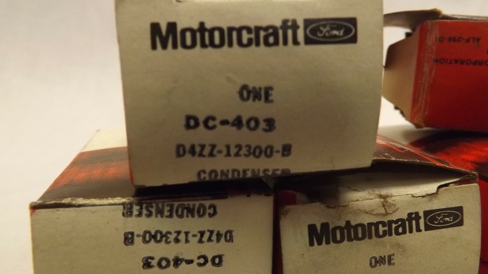 6 pc Lot Motorcraft DC-403 / D4ZZ-12300-B Ignition Condenser 1974 Ford ...