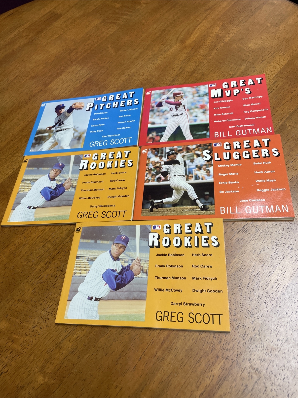 Great Rookies Sluggers Pitchers (5) Book Lot Greg Scott Bill Gutman ...