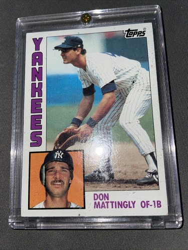 1984 TOPPS # 8 DON MATTINGLY ROOKIE NICE CARD In Holder blue jays coach ...