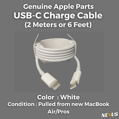 Apple USB-C Charge Cable 2M A1739 White Genuine Grade A+ Sealed OEM ...
