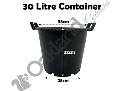 30 Litre Plant Pot With Handles Heavy Duty 30L Tree Big Large Plastic ...