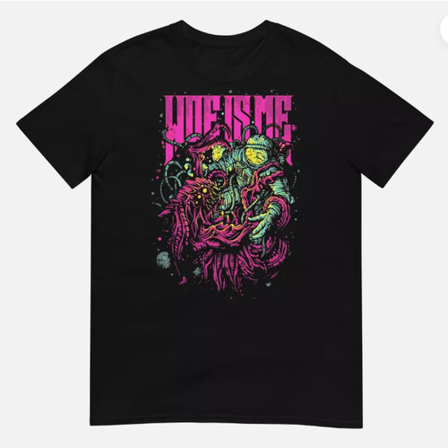 WOE, IS ME Neon Monster Space Battle t shirt, round neck shirt,father ...