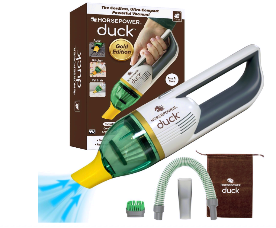 Horsepower Duck Vacuum Rechargeable Handheld Vacuum with Accessories ...