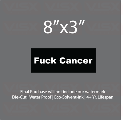 F*ck cancer Bumper Sticker Vinyl Decal funny tailgate Hope Illness F#ck ...