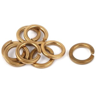 8Pcs M8 Spring Lock Washer Copper Washers 2mm Thickness Split Lock ...