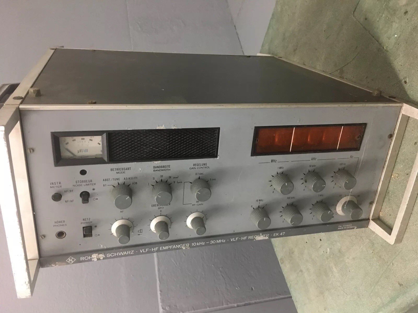 VTG ROHDE & SCHWARZ EK47 VLF-HF 10K-30MHz Empfanger Digital Receiver ...