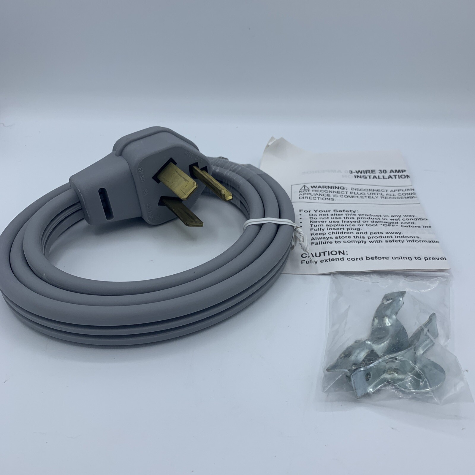 3 Prong Well Shin Electric Dryer Power Cord 4 foot, 3 wire, 30 amp | eBay