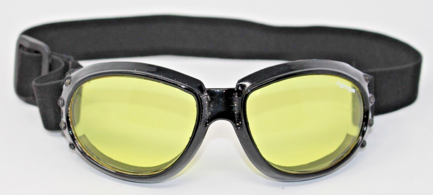 RARE Vintage I-GOGS Igogs BLACK SPORT SUNGLASSES YELLOW LENSES good ...