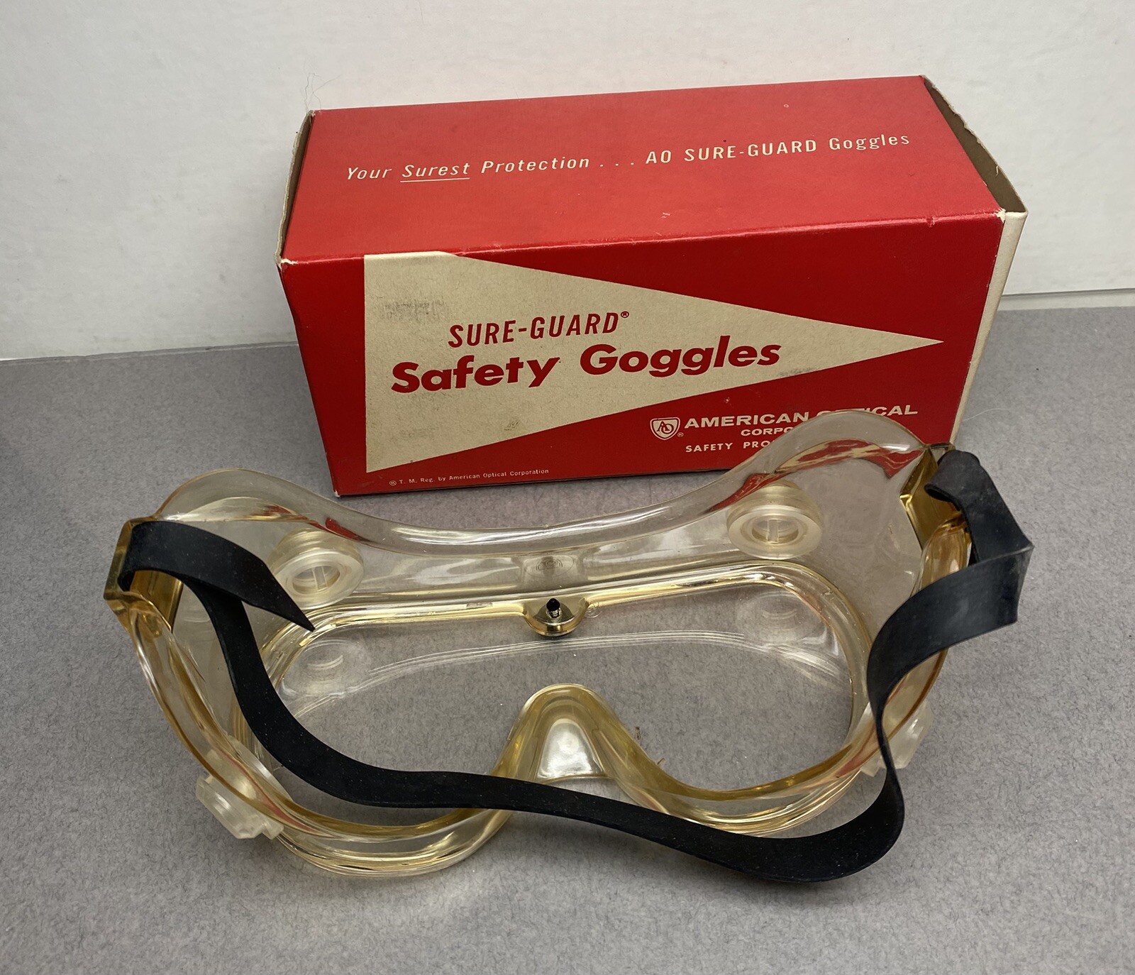 Vintage American Optical Safety Goggles In Box - Gem