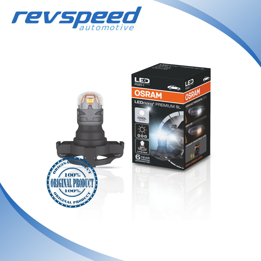 OSRAM Ps19w (5301cw) Premium LED Cool White 12v 6000k Bulb DRL Daytime ...