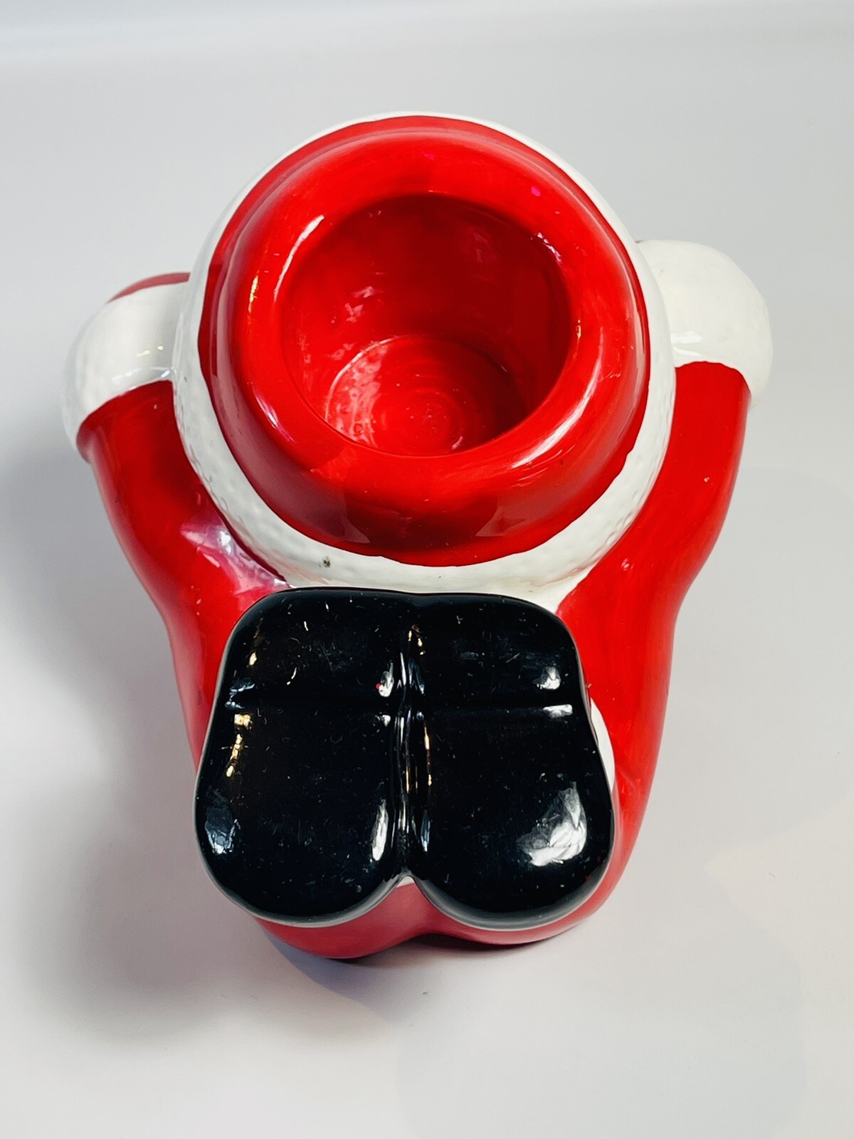 Vintage Wicks N Sticks Santa Claus Candle Holder Ceramic Shelf Sitter 7 ...