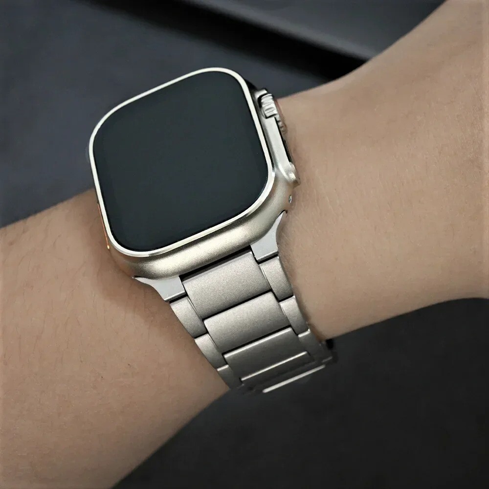 Titanium Strap for Apple Watch Series 10 46mm Ultra 2 Band for iWatch 9 ...