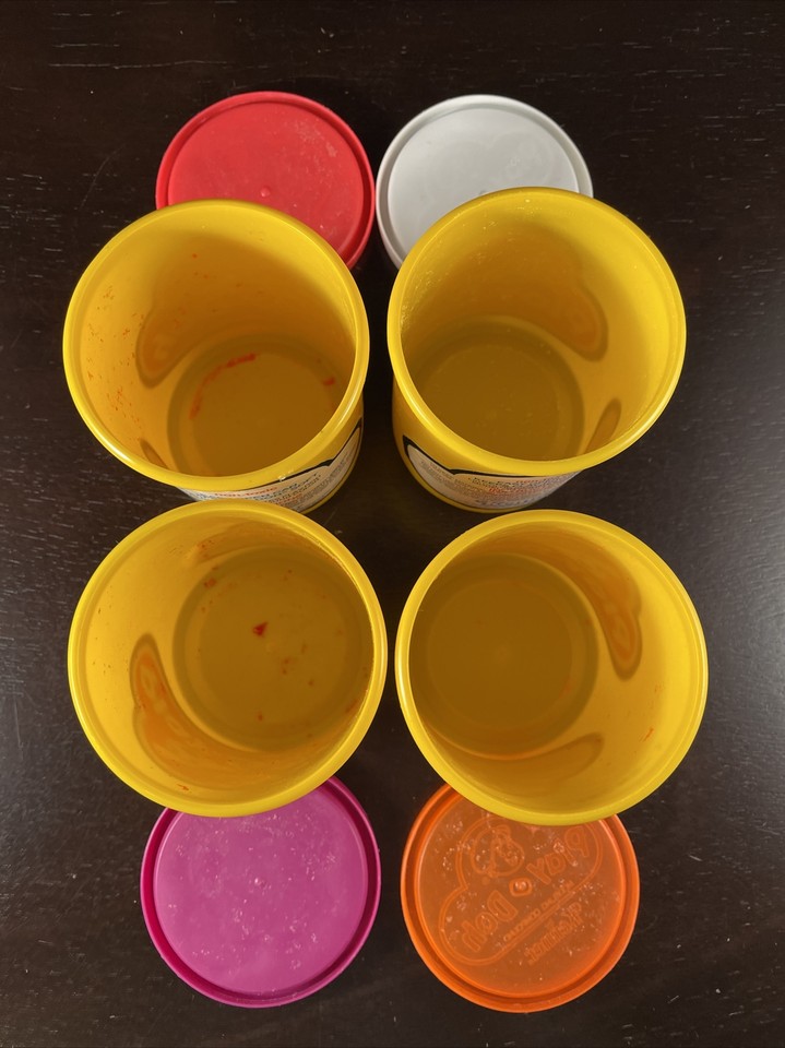 Play-Doh Kenner Lot of 4 Empty Cans 1987 Plastic Containers Jars | eBay