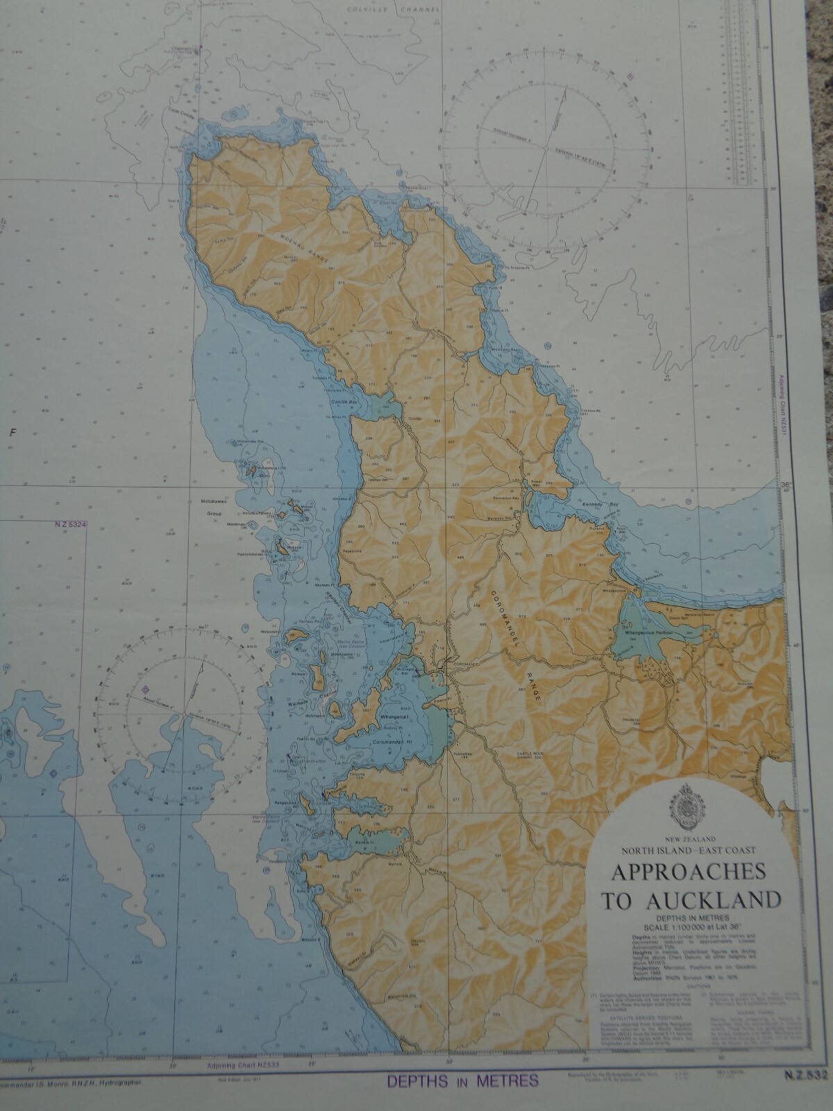 CARTE MARINE / Approaches to Auckland - New Zealand | eBay
