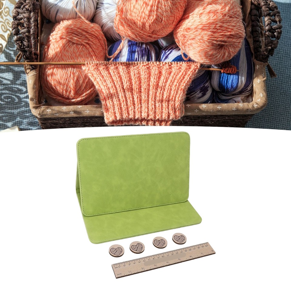 Green Chart Holder Knitting Tool Needle Arts Fold Up Crochet Pattern ...