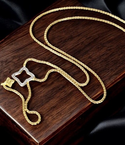 Beautiful DAVID YURMAN 18K Gold QUATREFOIL DIAMOND Chain 24” Lariat ...