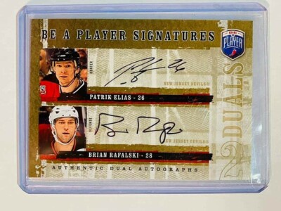 2006-07 BAP Signatures Duals Autographs #DER Brian Rafalski Patrik ...
