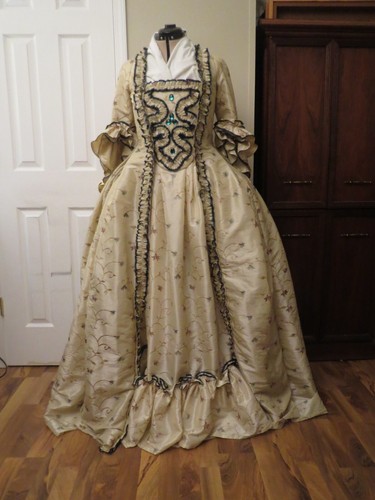 Colonial Robe a la Francaise sz 10-12 | eBay