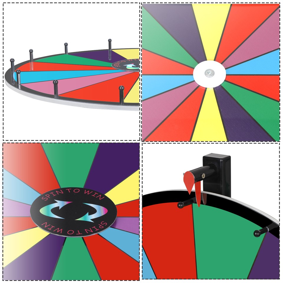 24" Tabletop Spinning Prize Wheel 14 Slots w/DryErasable Trade Show ...