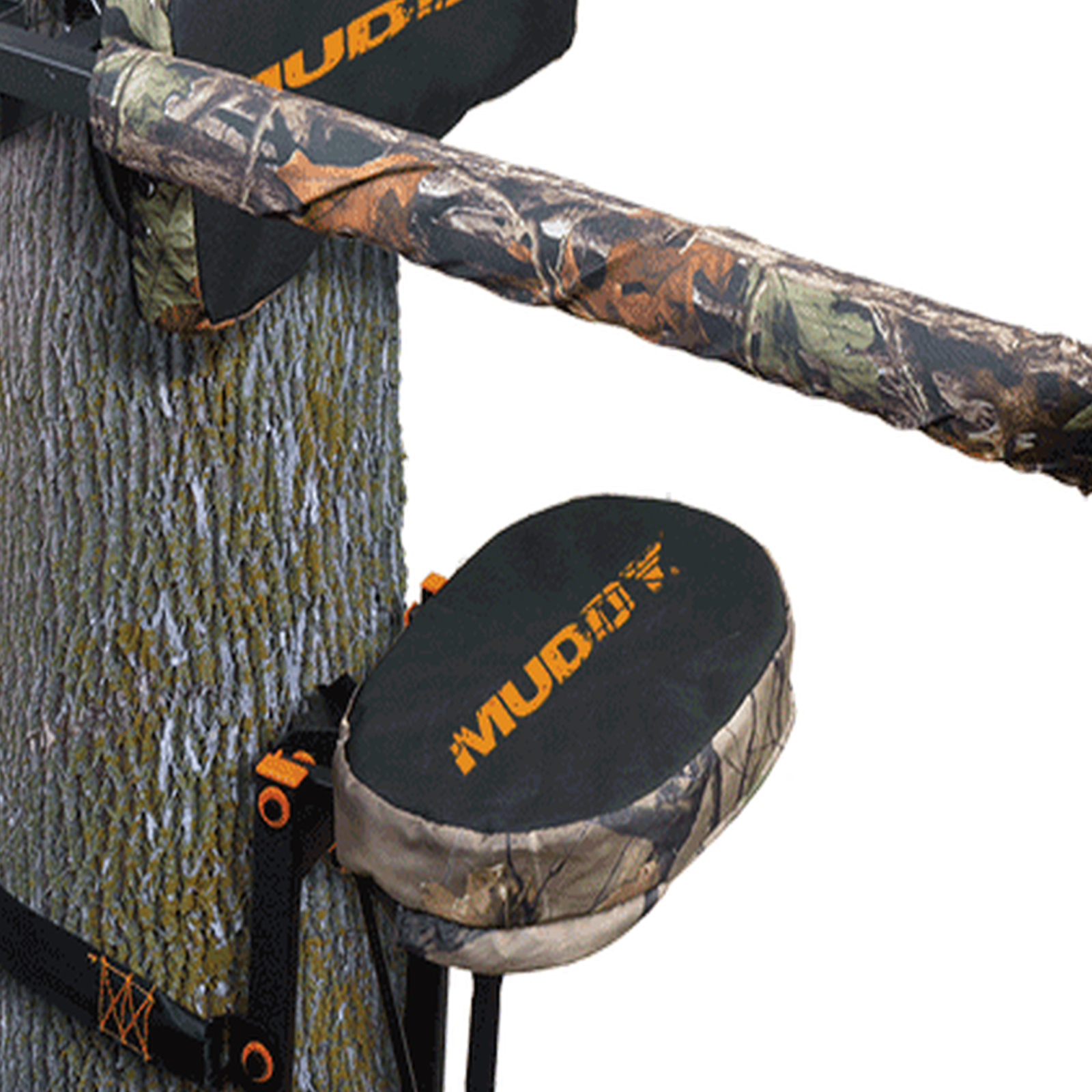 Muddy The Boss XL Hang On Hunting Tree Stand and Flip Up Shooting Rail ...