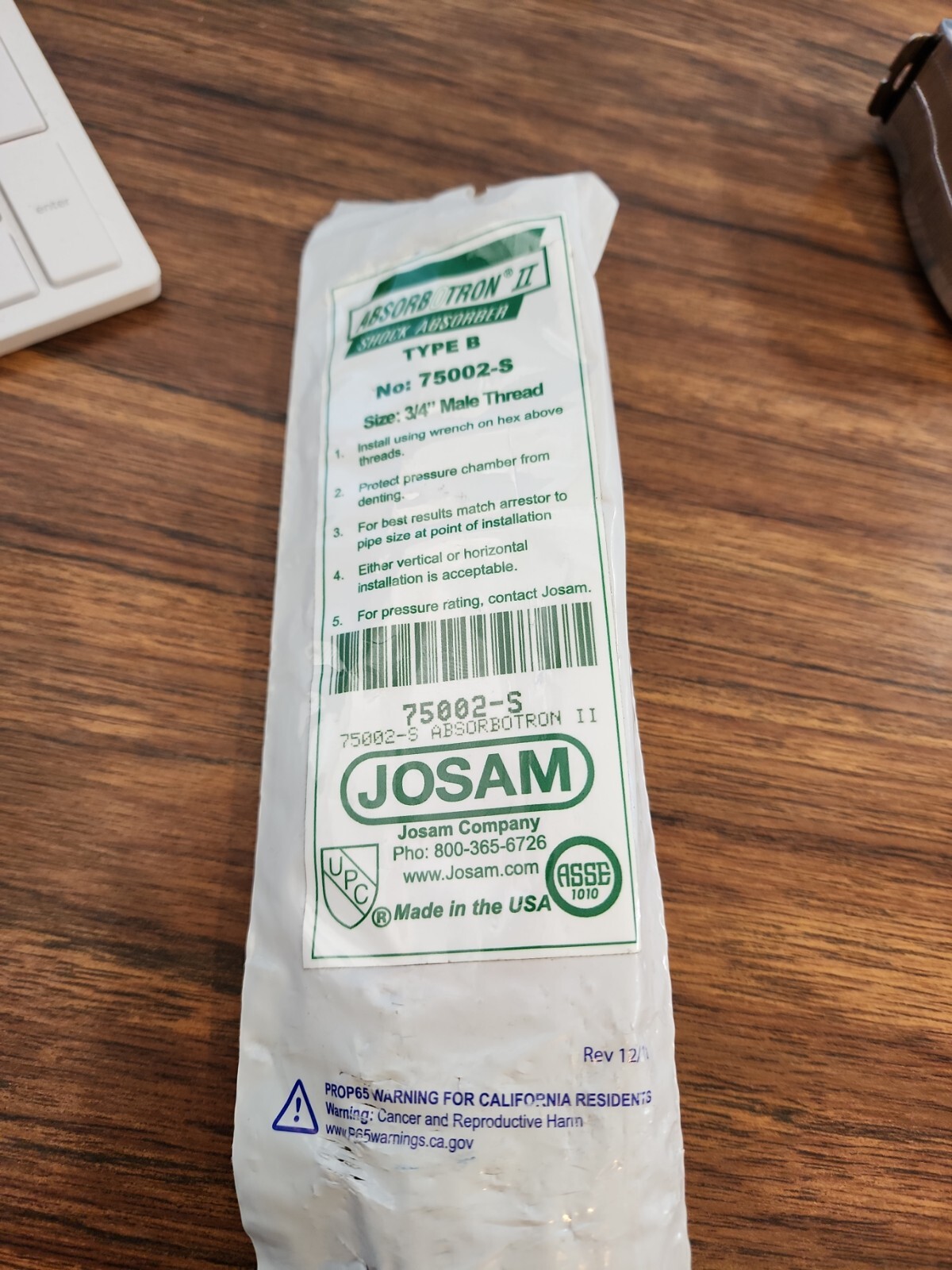 JOSAM 75002-S / 75002S Type B shock absorber | eBay