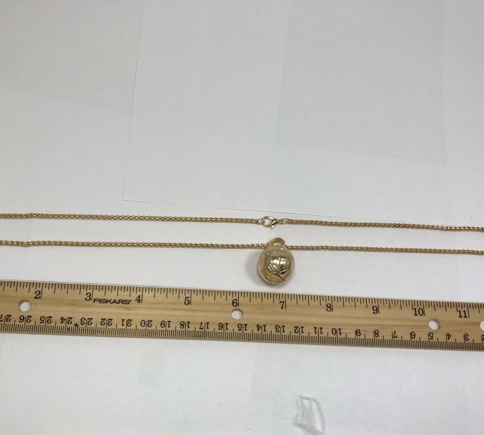 14k Gold Plated Succor Ball Shinny Pendant Necklace Link Chain Sports ...