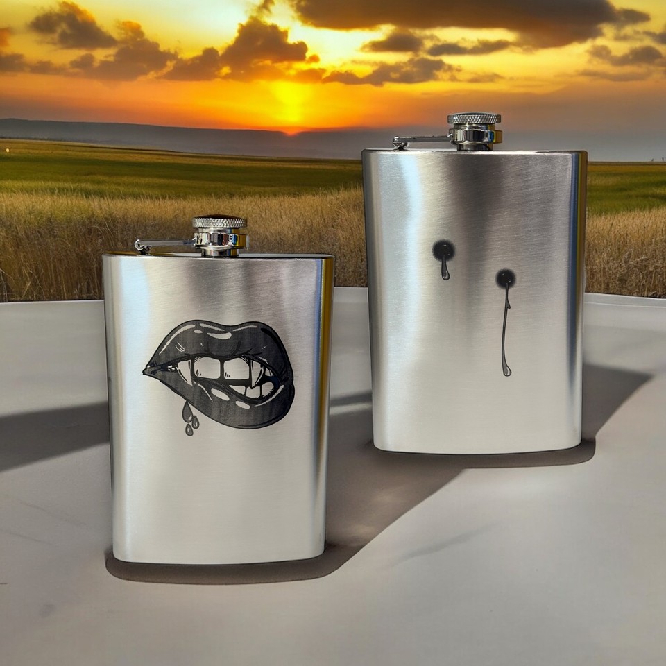 8oz His & Hers - Vampire - Stainless Steel Flask Set of Two | eBay