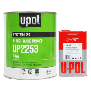 U-POL 2253 & 2323 2K 4:1 Gray High Build Urethane Primer Kit (Gallon ...