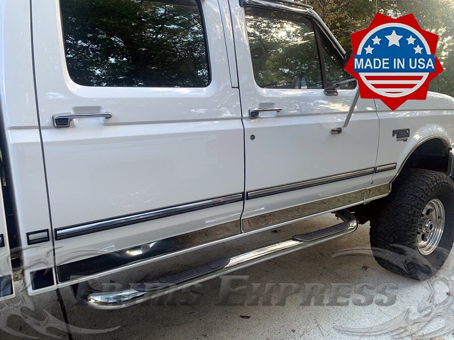 1987-1996 Ford F-250/F-350 Pickup Crew Cab Long Bed Rocker Panel Trim-3 ...