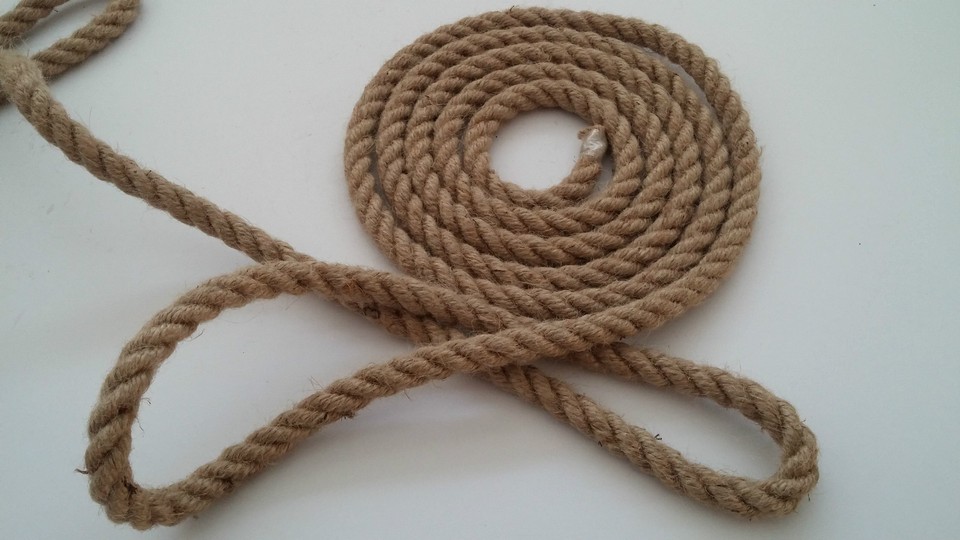 14mm Natural Jute Hessian Rope Cord Braided Twisted Boating Sash Garden ...