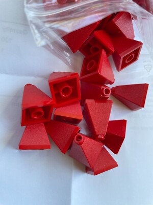 LEGO- NEW-#3688-RED-SLOPE 75 2 X 2 X 2 QUADRUPLE COMPLEX-2 PIECES | eBay