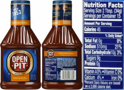 Open Pit Original BBQ Sauce, 18-Ounce (Pack of 3) | eBay