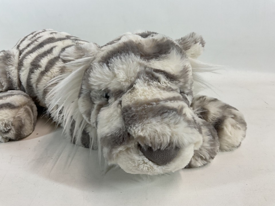 Jellycat London Sasha Snow Tiger Retired Soft Plush 44.5 Cms ...